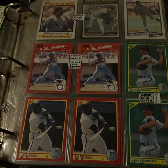 Other | Multiple 1989 Bo Jackson Rare Error Card | Poshmark